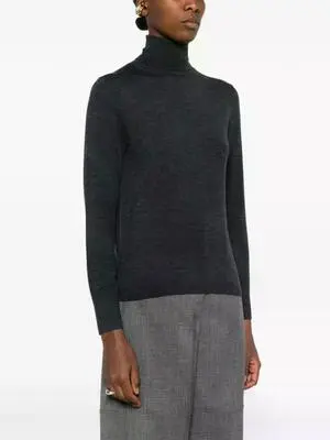 ALLUDE Roll-neck Top