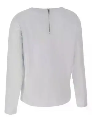 SUN 68 Long Sleeve Crewneck T-shirt With Back Zip Detail
