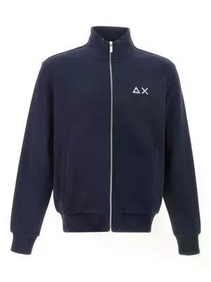 SUN 68 Embroidered Zip Sweatshirt - Blue
