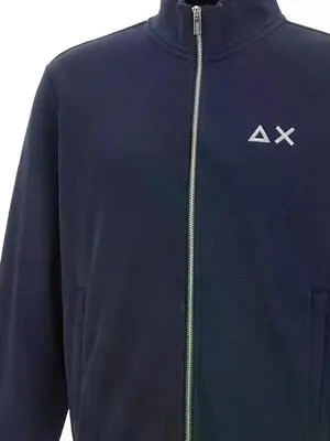 SUN 68 Embroidered Zip Sweatshirt - Blue