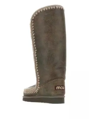 Mou Eskimo Crocheted Boots - Brown