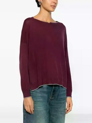 GRAN SASSO Contrasting-trim Top