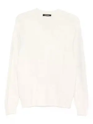 Imperial Geometric-patterned Sweater - White