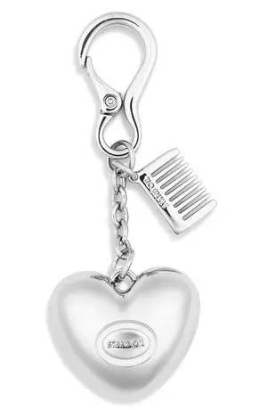 STAND OIL Heart Mirror Key Ring - Silver