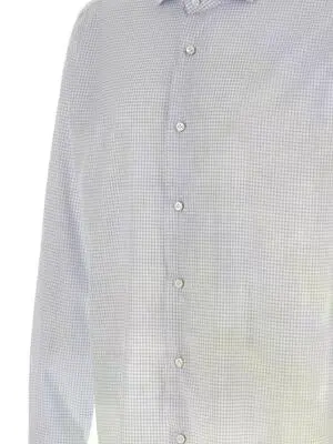 BARBA NAPOLI Micro-checked Long-sleeve Shirt