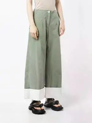 LOW CLASSIC Wide-leg Turn-up Trousers