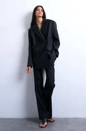 Topshop Double-breasted Tuxedo Blazer