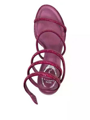 Rene Caovilla 80mm Cleo Embellished Sandals - Pink
