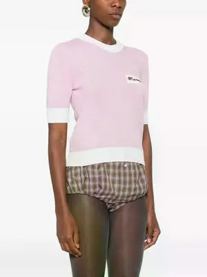 Marni Embroidered Crew-neck Jumper - Pink