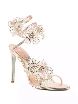 Rene Caovilla 105mm Floriane Embellished Sandals - Pink