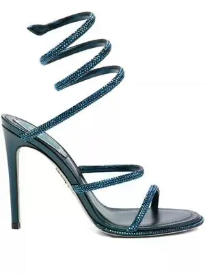 Rene Caovilla 105mm Cleo Embellished Sandals - Blue