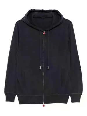 Kiton Cashmere Zip-up Cardigan - Blue