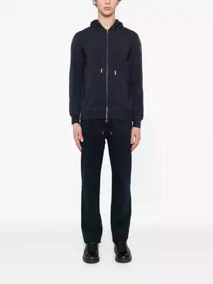Kiton Cashmere Zip-up Cardigan - Blue