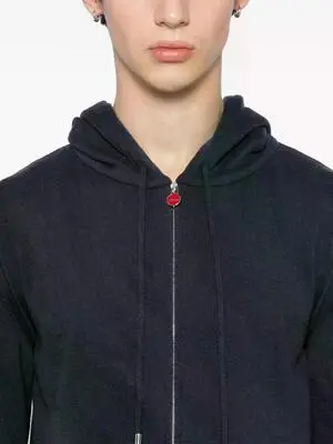 Kiton Cashmere Zip-up Cardigan - Blue