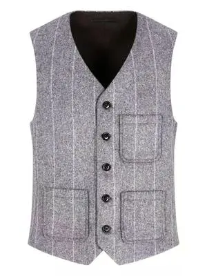Giorgio Armani Striped Single-breasted Coat