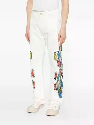 WARREN LOTAS Graphic-print Straight Leg Jeans