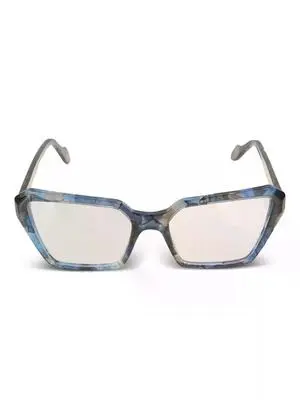KADOR Kamila Square-frame Glasses - Blue