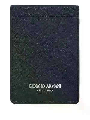 Giorgio Armani Leather Cardholder - Blue