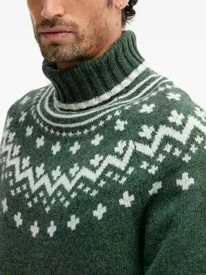 Barbour Patterned Turtleneck Sweater