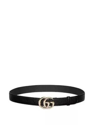 Gucci Double G Leather Belt - Black