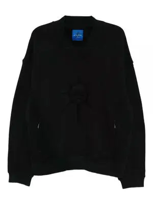 Asics Graphic-embroidered Sweatshirt - Black