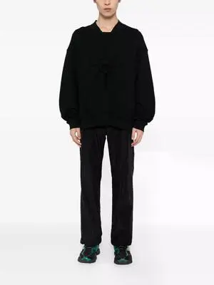 Asics Graphic-embroidered Sweatshirt - Black