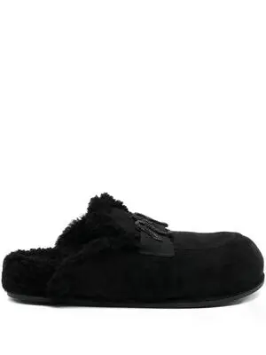 Rene Caovilla Crystal-embellished Mules - Black