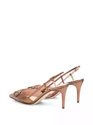 Valentino Garavani Vlogo Signature Slingback Pumps 80mm - Brown