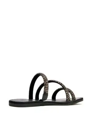 Schutz Embellished Three-strap Sandals