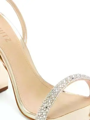 Schutz 115mm Crystal-embellished Block-heel Sandals