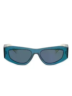 Prada Symbole Geometric-frame Sunglasses - Blue