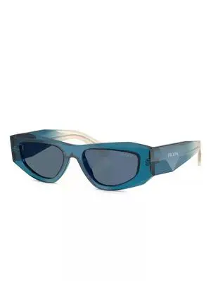 Prada Symbole Geometric-frame Sunglasses - Blue