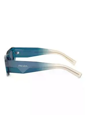 Prada Symbole Geometric-frame Sunglasses - Blue