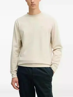 Barbour Logo-embroidered Crewneck Sweatshirt - Neutrals