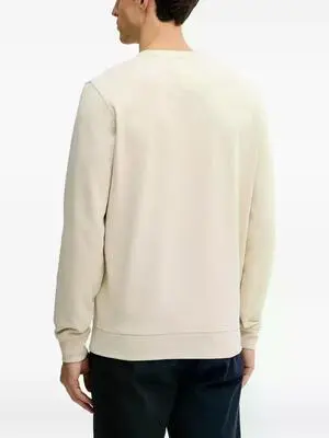 Barbour Logo-embroidered Crewneck Sweatshirt - Neutrals