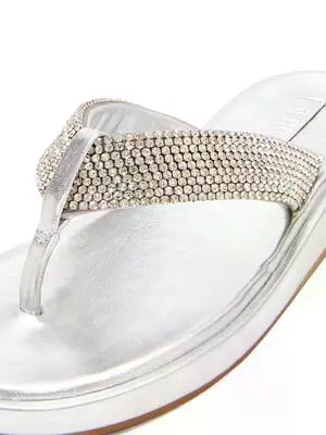 Schutz Crystal-embellished Thong Sandals