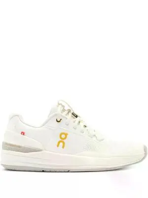 On Perforated Leather Trainers - White