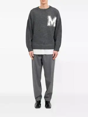 MAISON MARGIELA Crew-neck Sweatshirt With Initial Detail - Grey