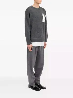 MAISON MARGIELA Crew-neck Sweatshirt With Initial Detail - Grey