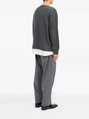 MAISON MARGIELA Crew-neck Sweatshirt With Initial Detail - Grey