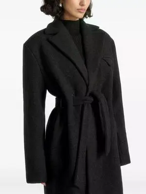 Manière De Voir Maniere De Voir Wide Shoulder Wool Coat