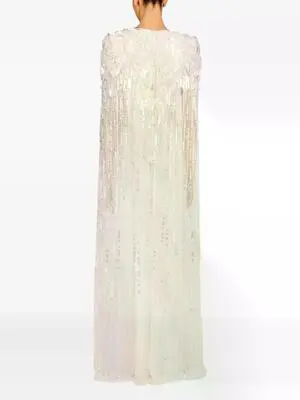 Jenny Packham Sequin-embellished Maxi Dress - White
