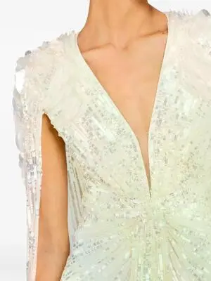 Jenny Packham Sequin-embellished Maxi Dress - White