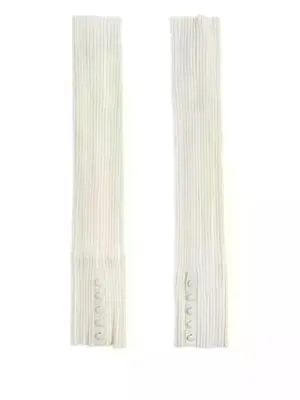LISA YANG Ribbed Knit Gloves - Neutrals