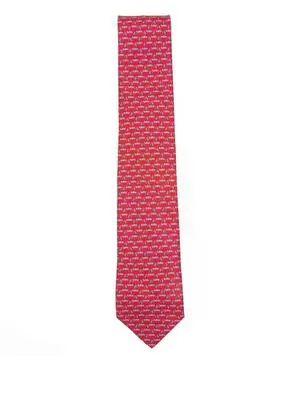 FERRAGAMO Patterned Neck Tie - Red