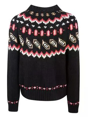 MC2 SAINT BARTH Intarsia-knit Sweater - Black