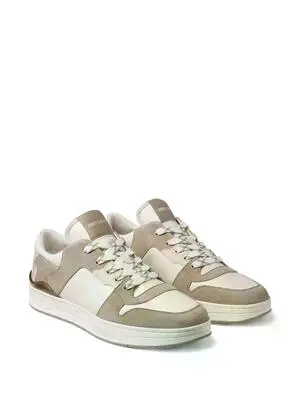 JIMMY CHOO Florent Suede Panelled Sneakers - Neutrals