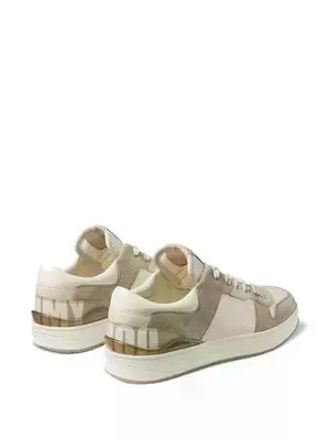 JIMMY CHOO Florent Suede Panelled Sneakers - Neutrals