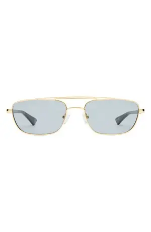 Le Specs Le Mimi 57mm Aviator Sunglasses - Gold/smoke Tint