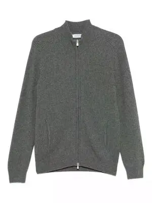 GRAN SASSO Ribbed Zip-up Cardigan